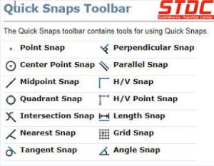 Công cụ bắt điểm nhanh trong Solidworks – Trung tâm Đào tạo Solidworks STDC